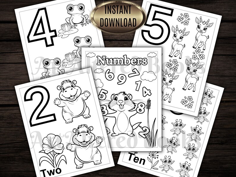 Printable ABC Zoo Coloring Pages for Kids: Alphabet and Numbers Animals ...