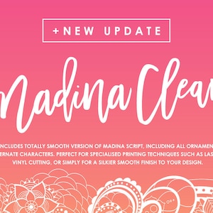 Madina Script - Digital Font, Modern Feminine Brush Calligraphy for ...