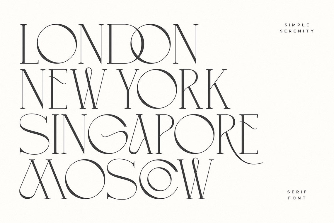 Simple Serenity Font Duo - Digital Serif and Script Fonts, Modern ...
