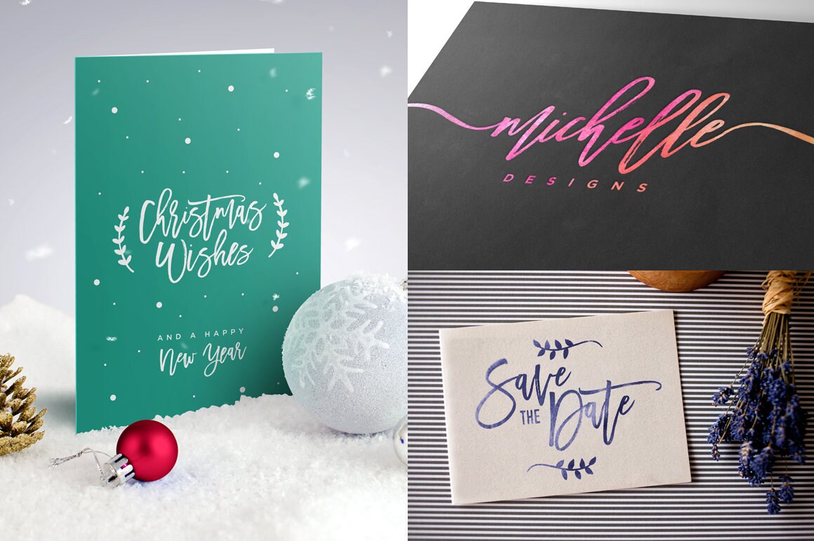 Madina Script - Digital Font, Modern Feminine Brush Calligraphy for ...