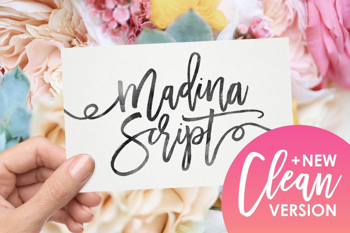 Madina Script Digital Font Modern Calligraphy | Etsy UK