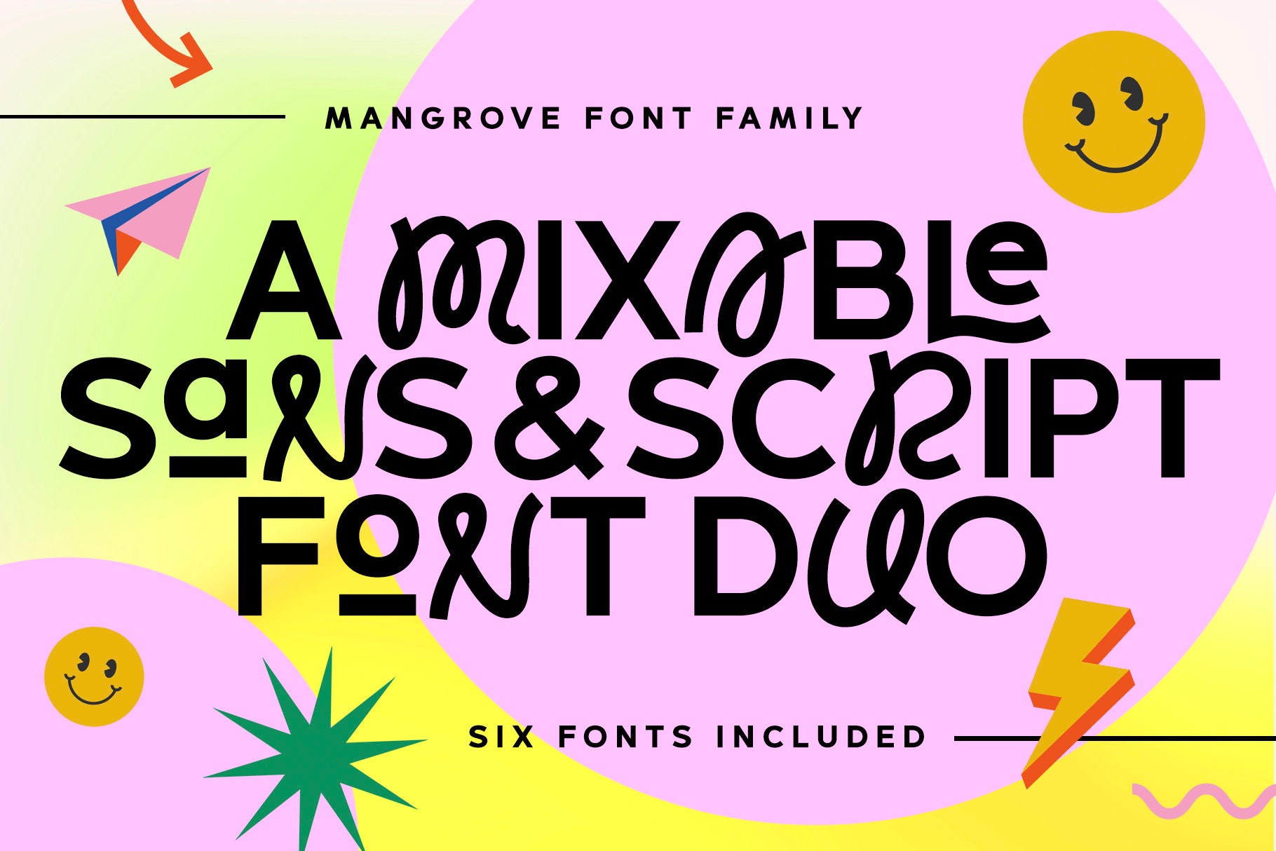 Mangrove Font Duo - Sans & Script Font Pairing for Logos, Branding ...