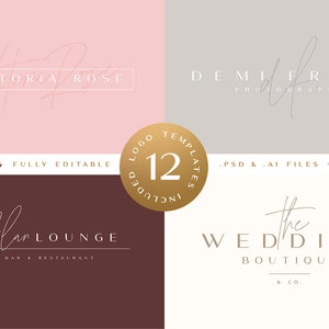The Amoret Font Collection Plus Logo Templates Digital Font Duo for ...