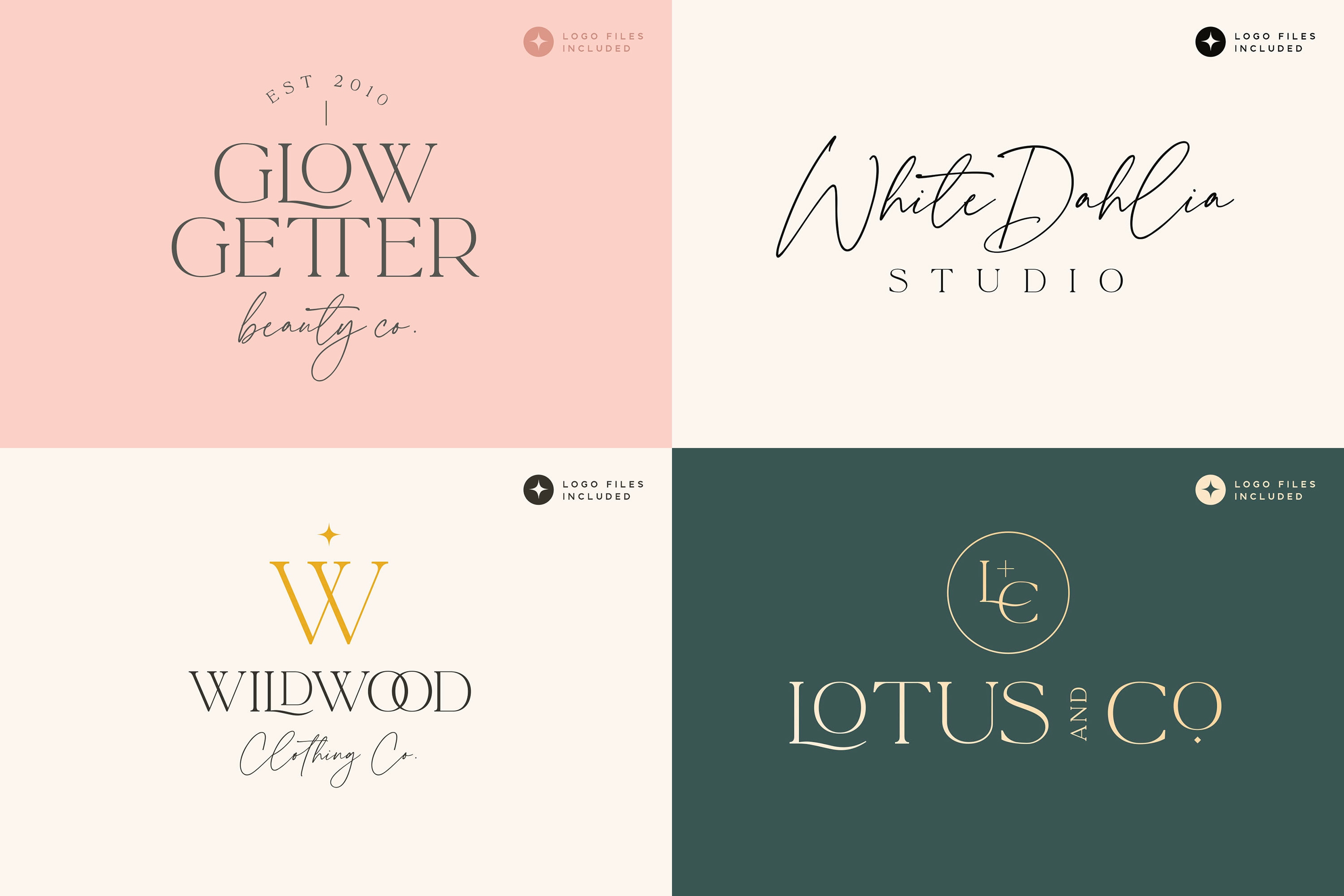 La Luxes Fonts and Logo Templates Luxury Script and Serif | Etsy