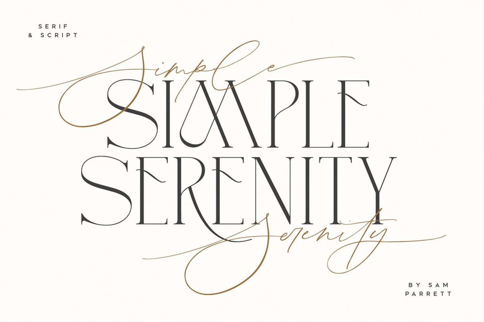 Simple Serenity Font Duo - Digital Serif and Script Fonts, Modern ...