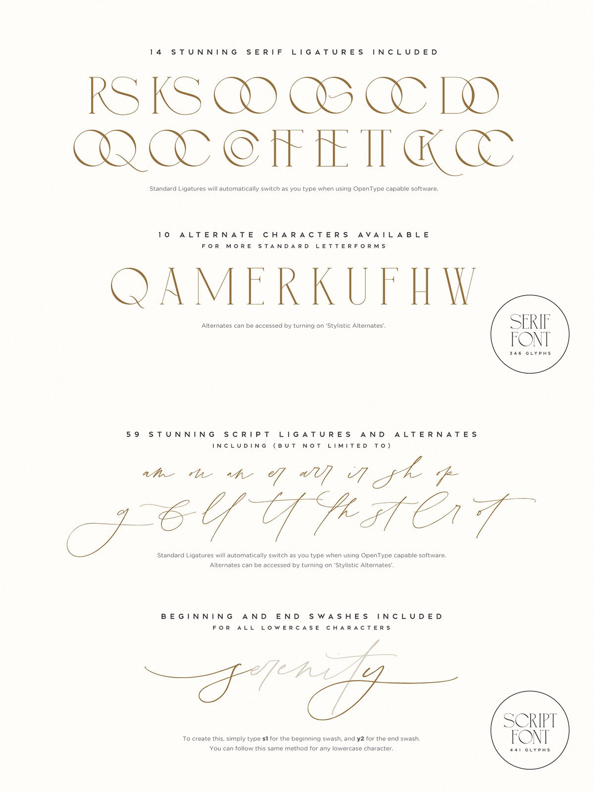 Simple Serenity Font Duo - Digital Serif and Script Fonts, Modern ...