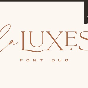 La Luxes Fonts and Logo Templates Luxury Script and Serif | Etsy
