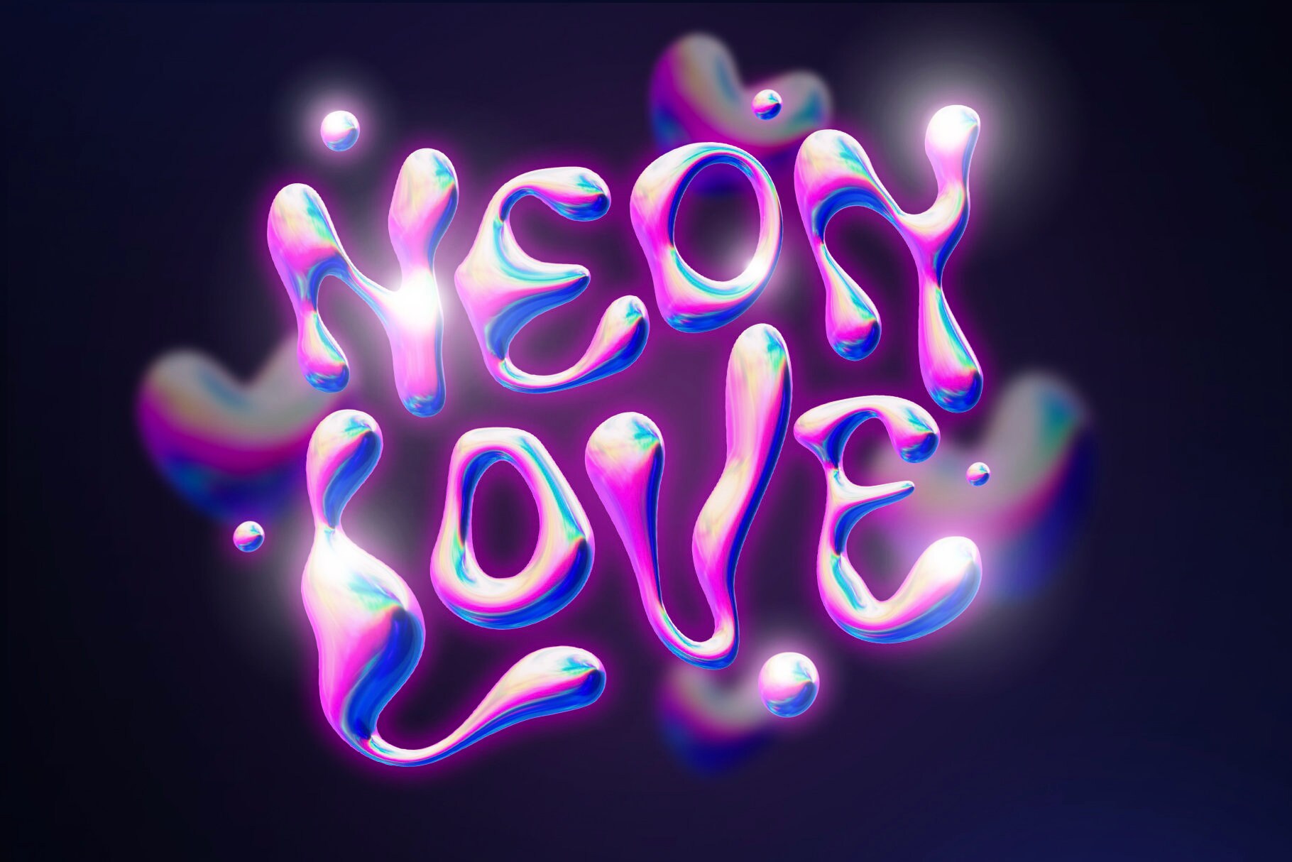 Wubble 2.0 Chrome Font and PNG Letter Set - 3D Chrome Bubble Font Cool ...