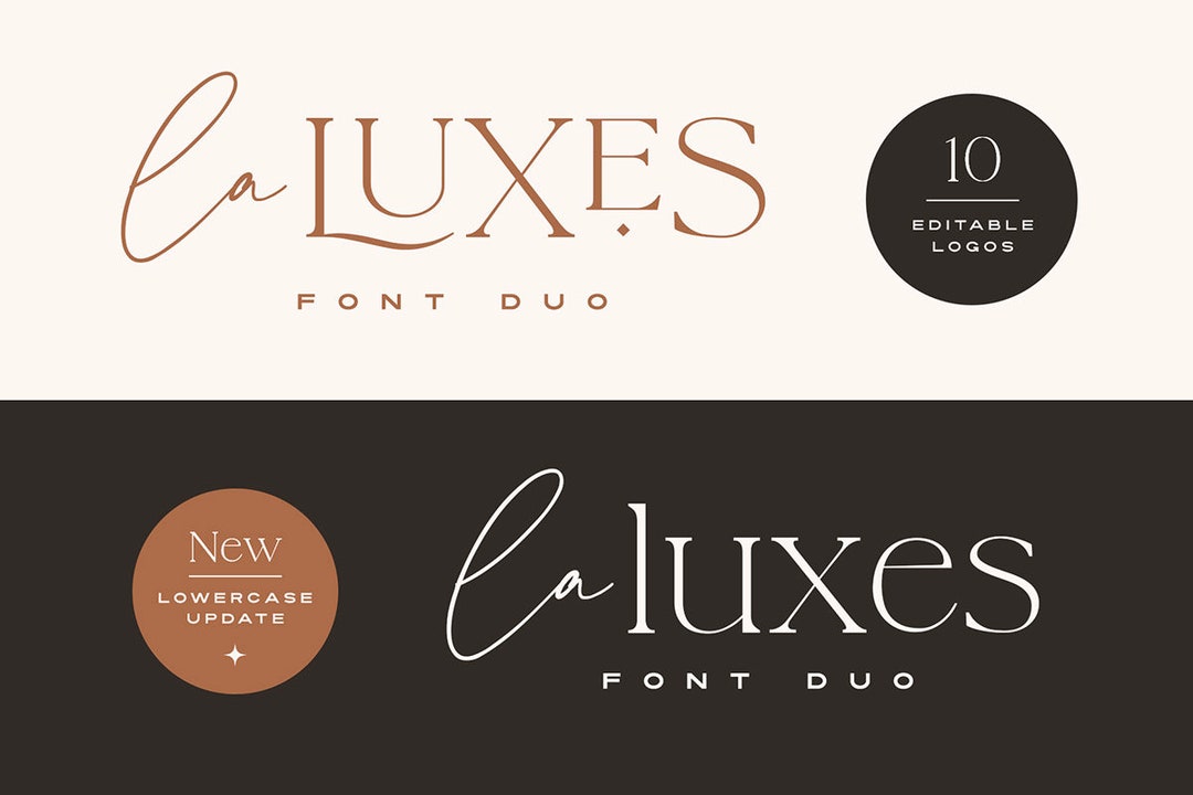 La Luxes Fonts and Logo Templates - Luxury Script and Serif Font ...