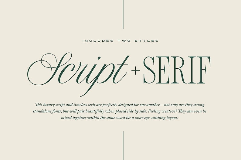 New Icon Script and Serif Fonts - Luxury Premium Script and Retro Serif Font for Branding, Logos ...