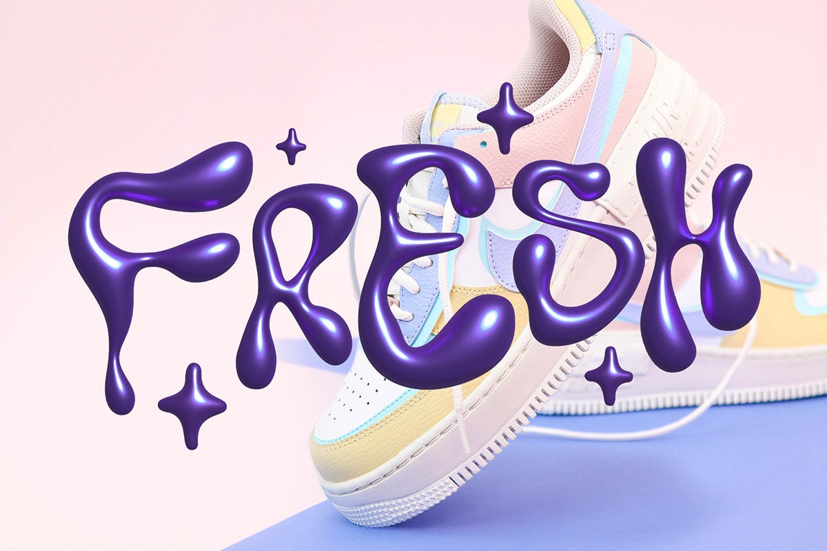 Wubble SVG Font - 3D Bubble Font PNG Letters + Fonts. Cool 2000's Y2K ...