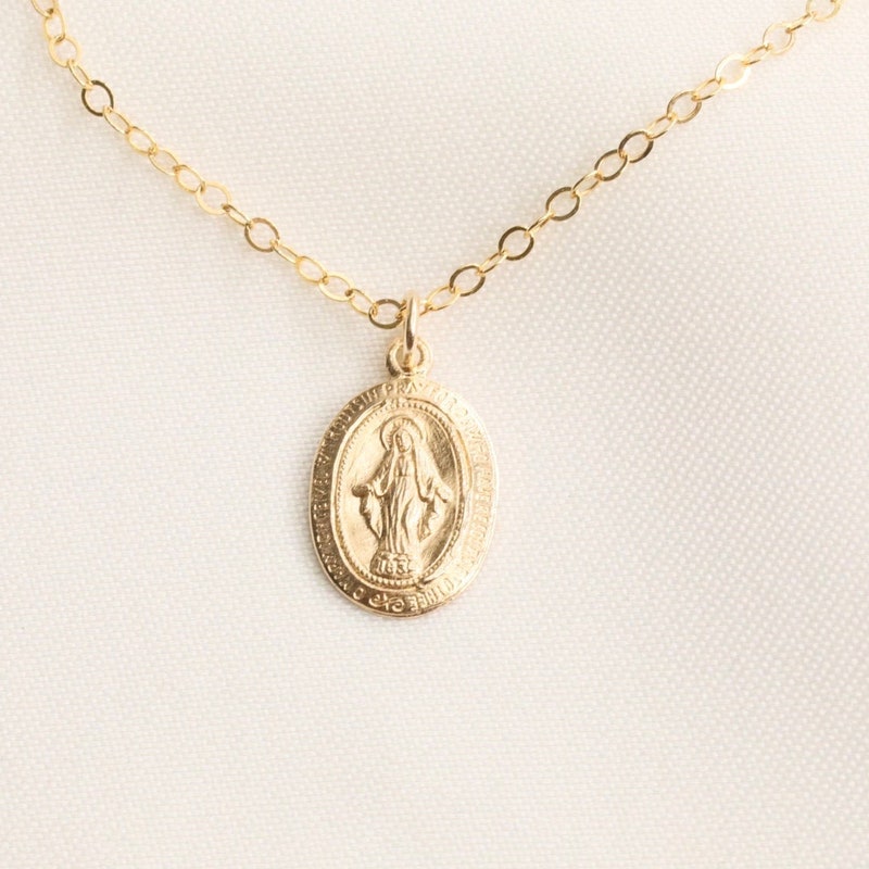 Virgin Mary Necklace - Etsy