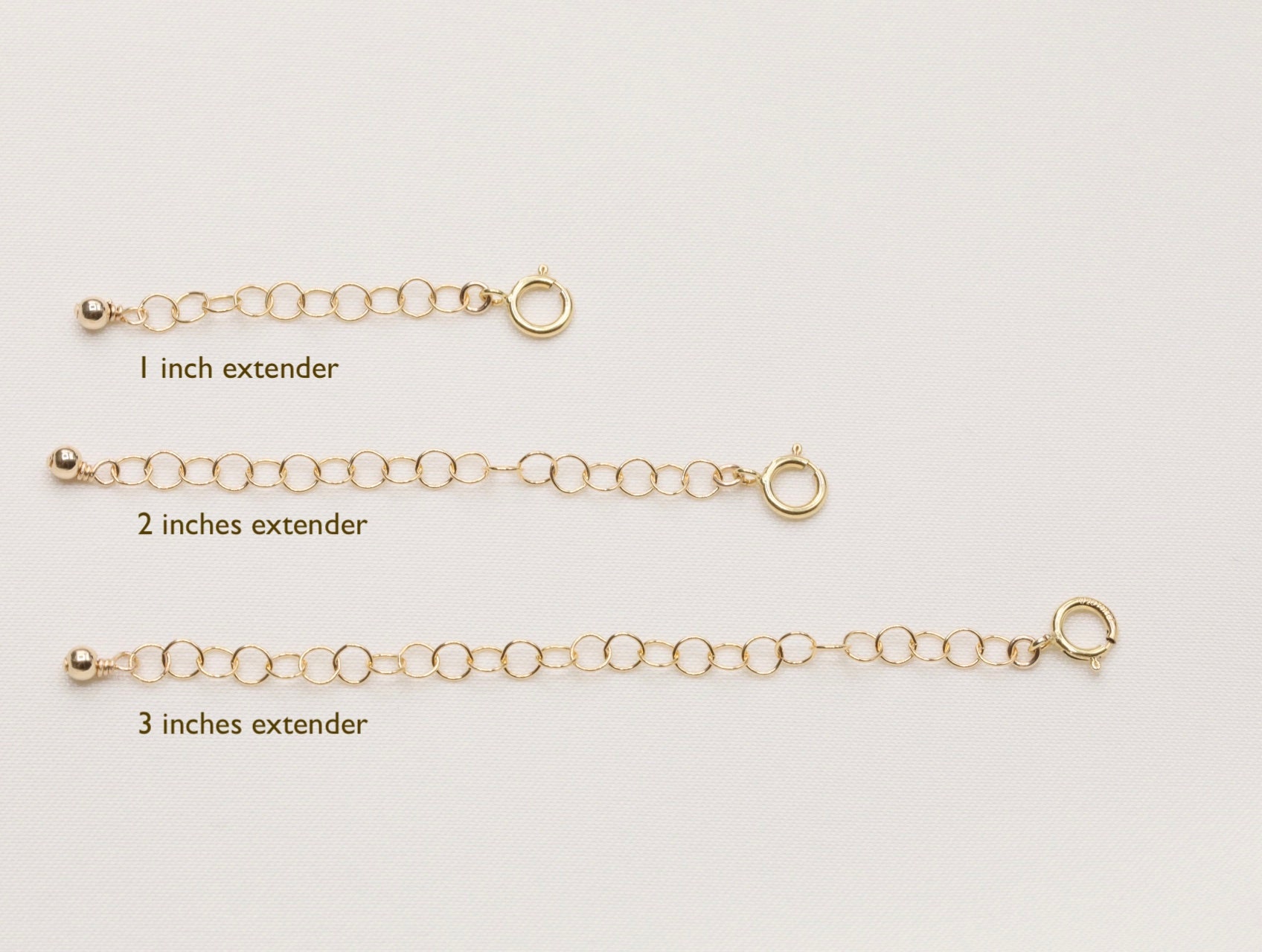 Gold Filled Necklace Extender / Removable / Chain Extender / | Etsy