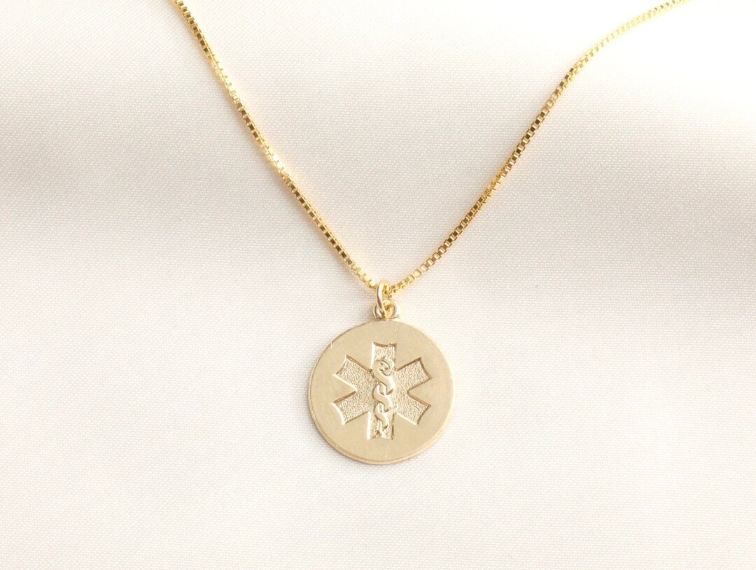 Gold Filled Medic Medallion Necklace: Medical Gift - Etsy