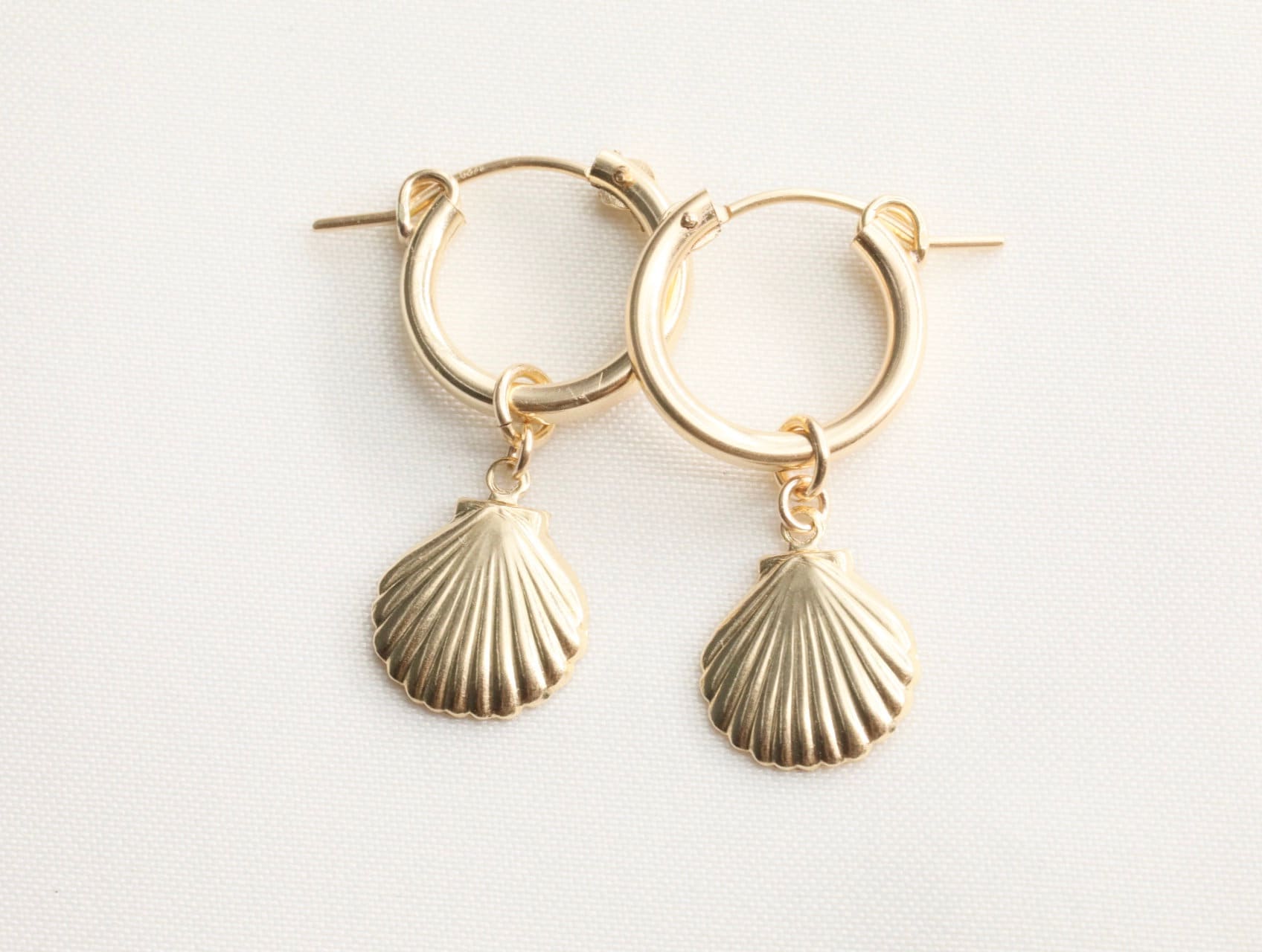 14k Gold Filled Sea Shell Earrings Mermaid Earrings Gold - Etsy