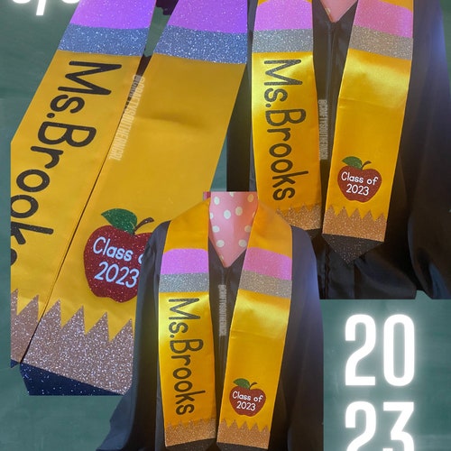 Teacher Graduation Stole - Etsy