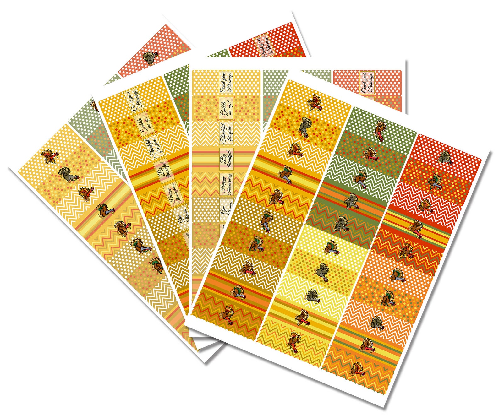 INSTANT DOWNLOAD Thanksgiving Candy Wrapper Sticker Table Craft Graphic ...