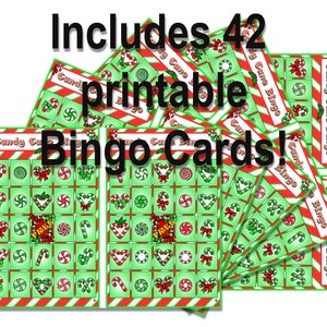 INSTANT DOWNLOAD Christmas Bingo Cards Table Craft Digital Printable ...