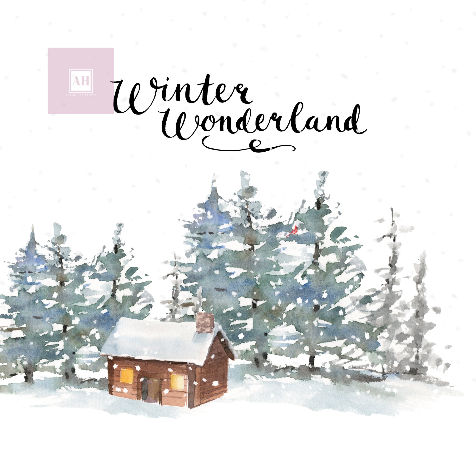 INSTANT DOWNLOAD Print Winter Wonderland Christmas Printable Wall Art ...