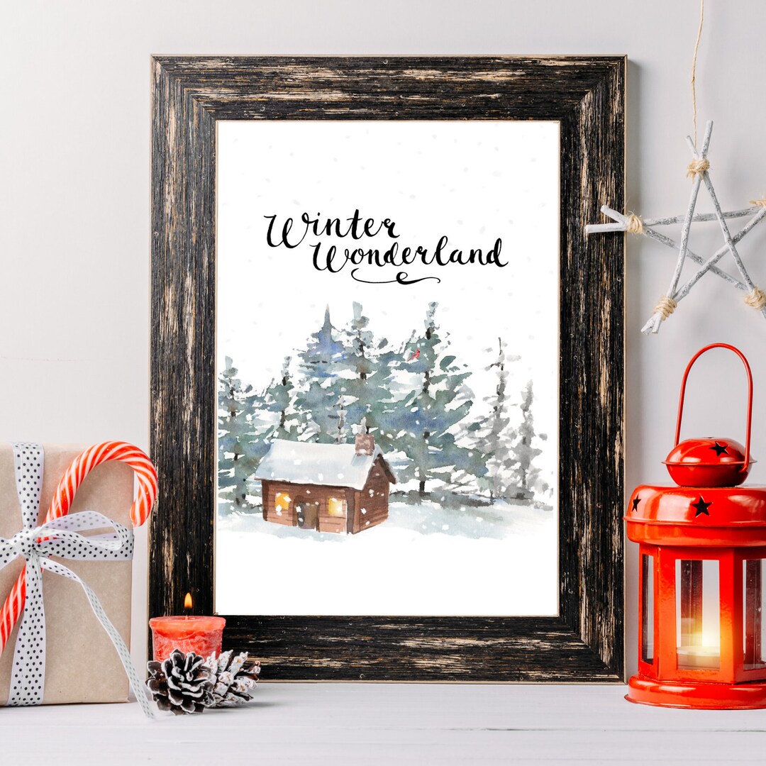 INSTANT DOWNLOAD Print Winter Wonderland Christmas Printable Wall Art ...