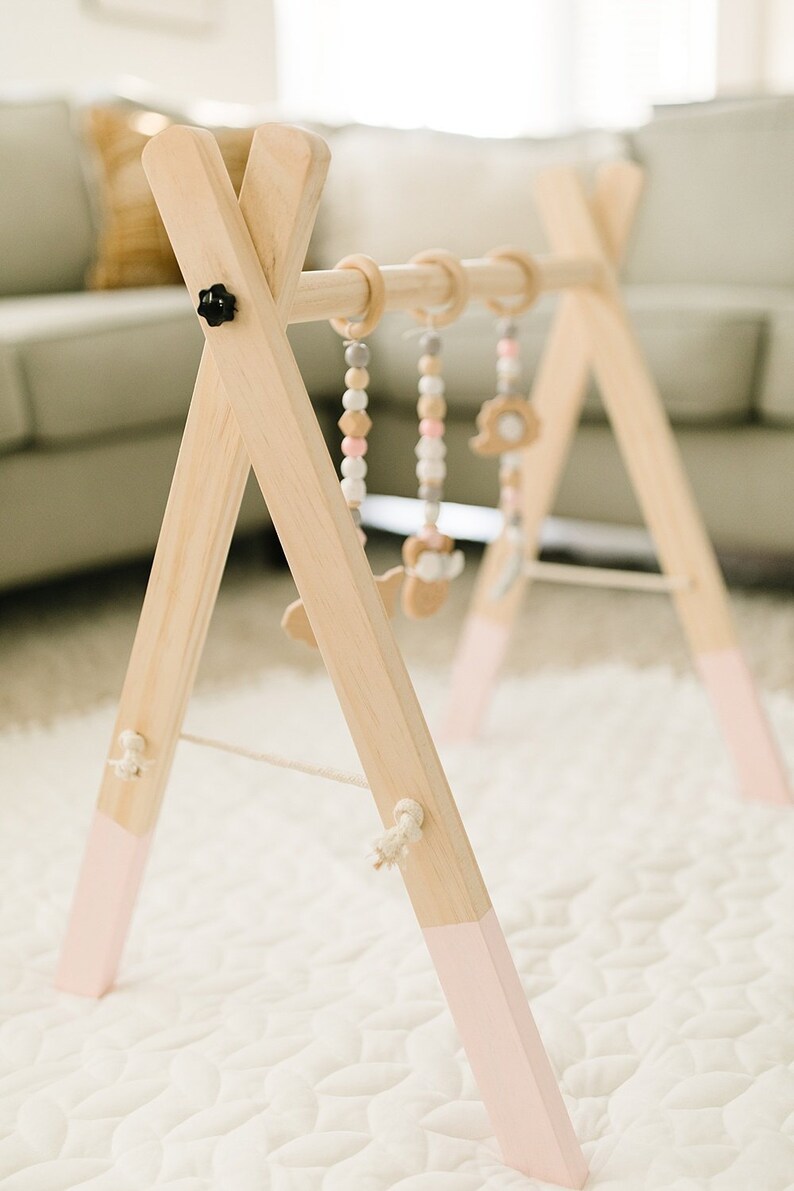 Baby Pink Wooden Play Gym - Etsy