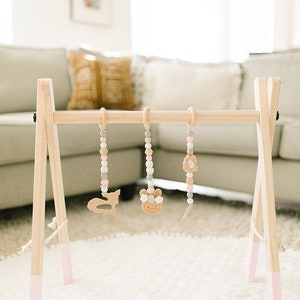 Baby Pink Wooden Play Gym - Etsy