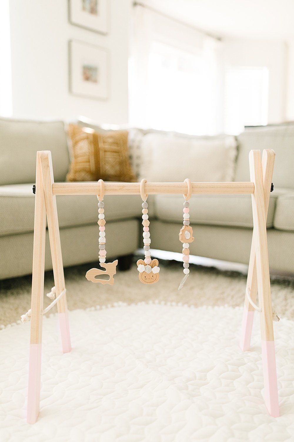 Baby Pink Wooden Play Gym - Etsy