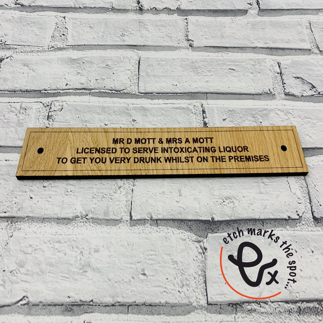 Pub Sign, Bar Sign, Licensed Premises Plaque, Licensee Sign, Home Bar ...