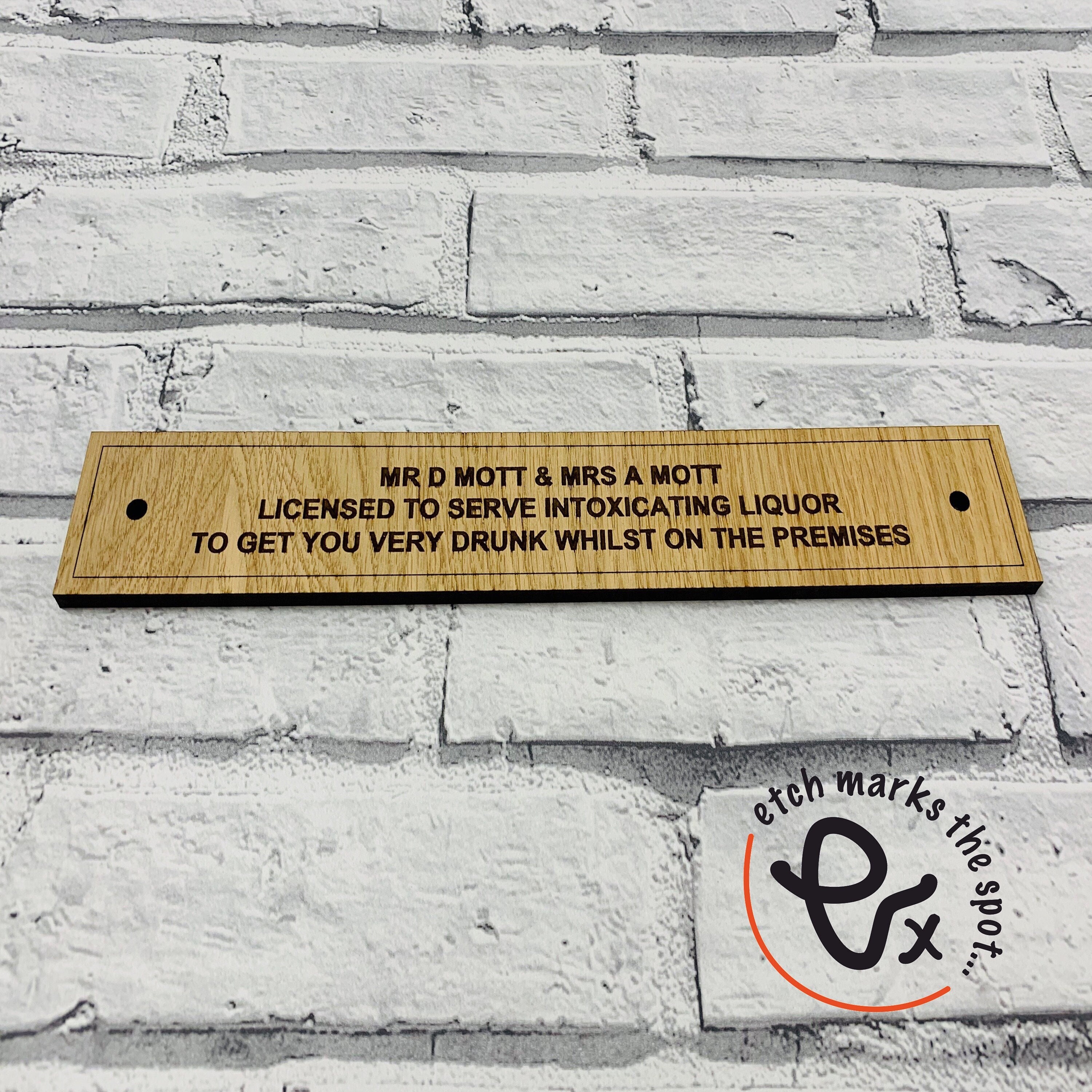 Pub Sign, Bar Sign, Licensed Premises Plaque, Licensee Sign, Home Bar ...