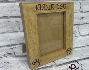 Engraved Personalised Dog Photo Frame Pet Keepsake for Gift - Etsy UK