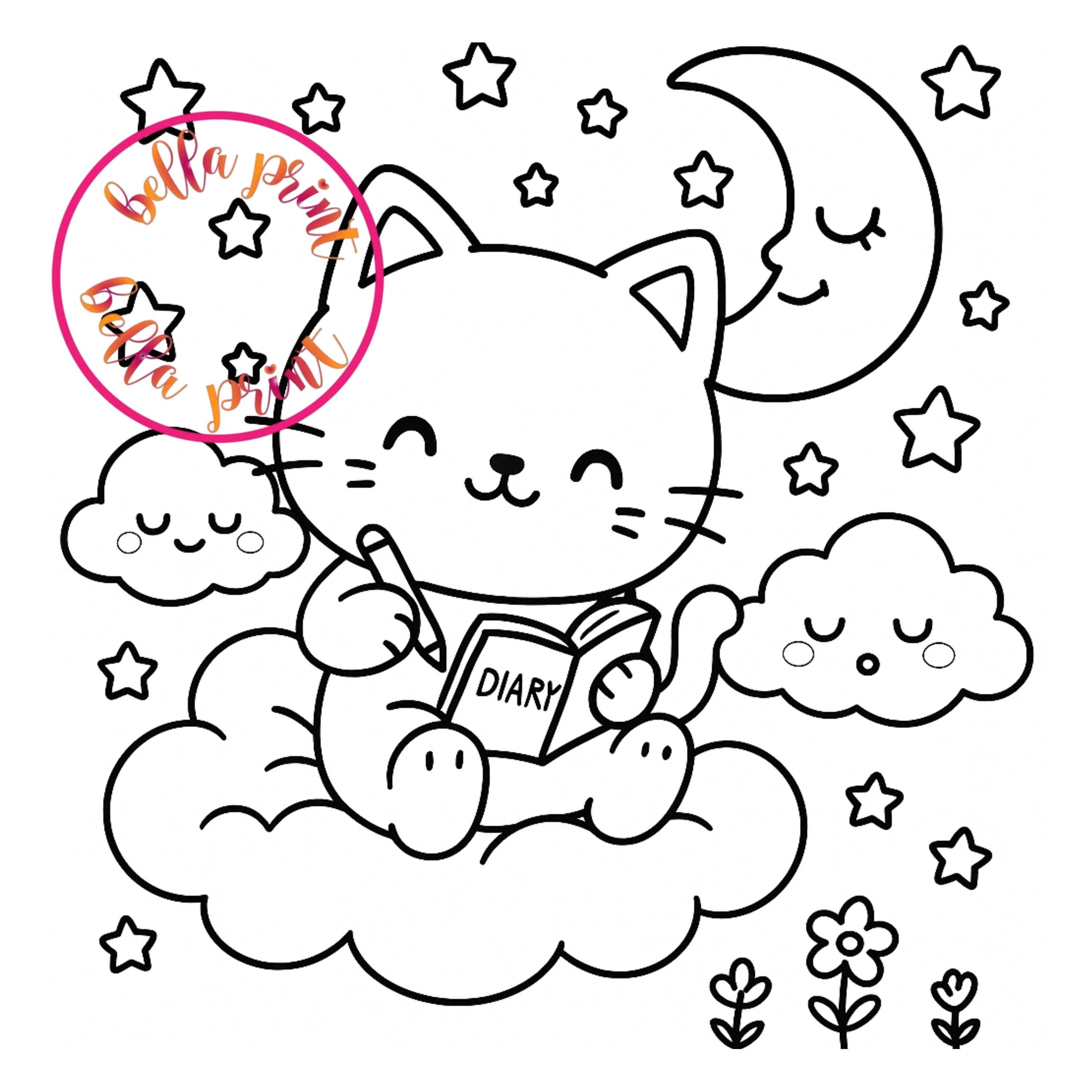 Tiny Cats Coloring Book – 20 Kawaii Pages for Kids Teens and Adults ...