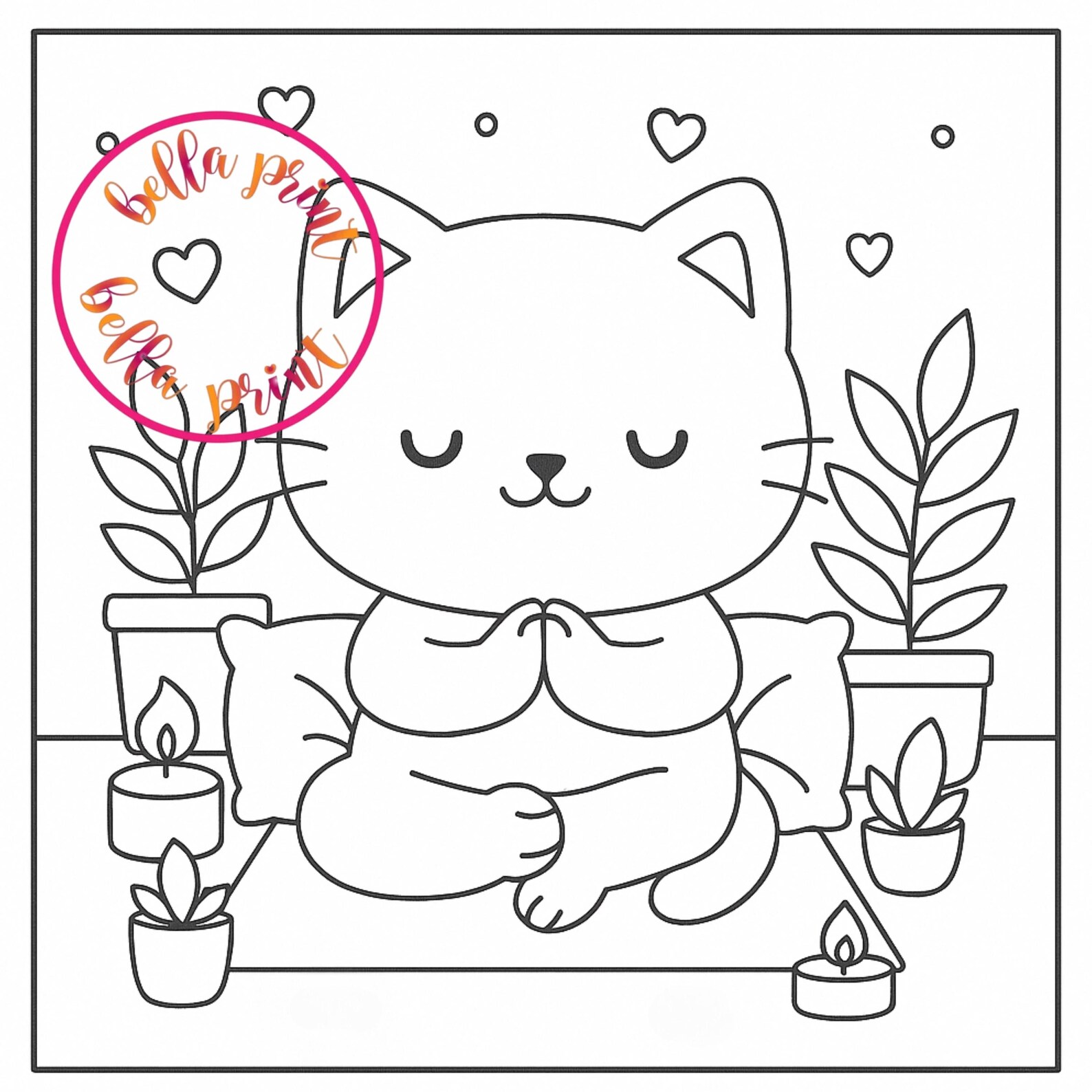 Tiny Cats Coloring Book – 20 Kawaii Pages for Kids Teens and Adults ...
