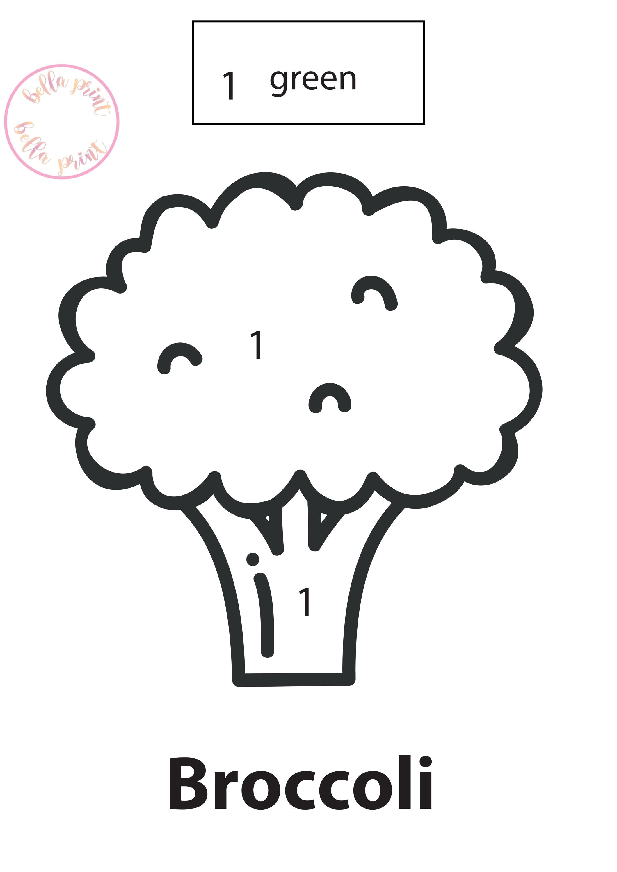 Color by Number ,fruits and Vegetables Coloring Pages for Kids – 14 ...