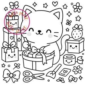 Tiny Cats Coloring Book – 20 Kawaii Pages for Kids Teens and Adults ...