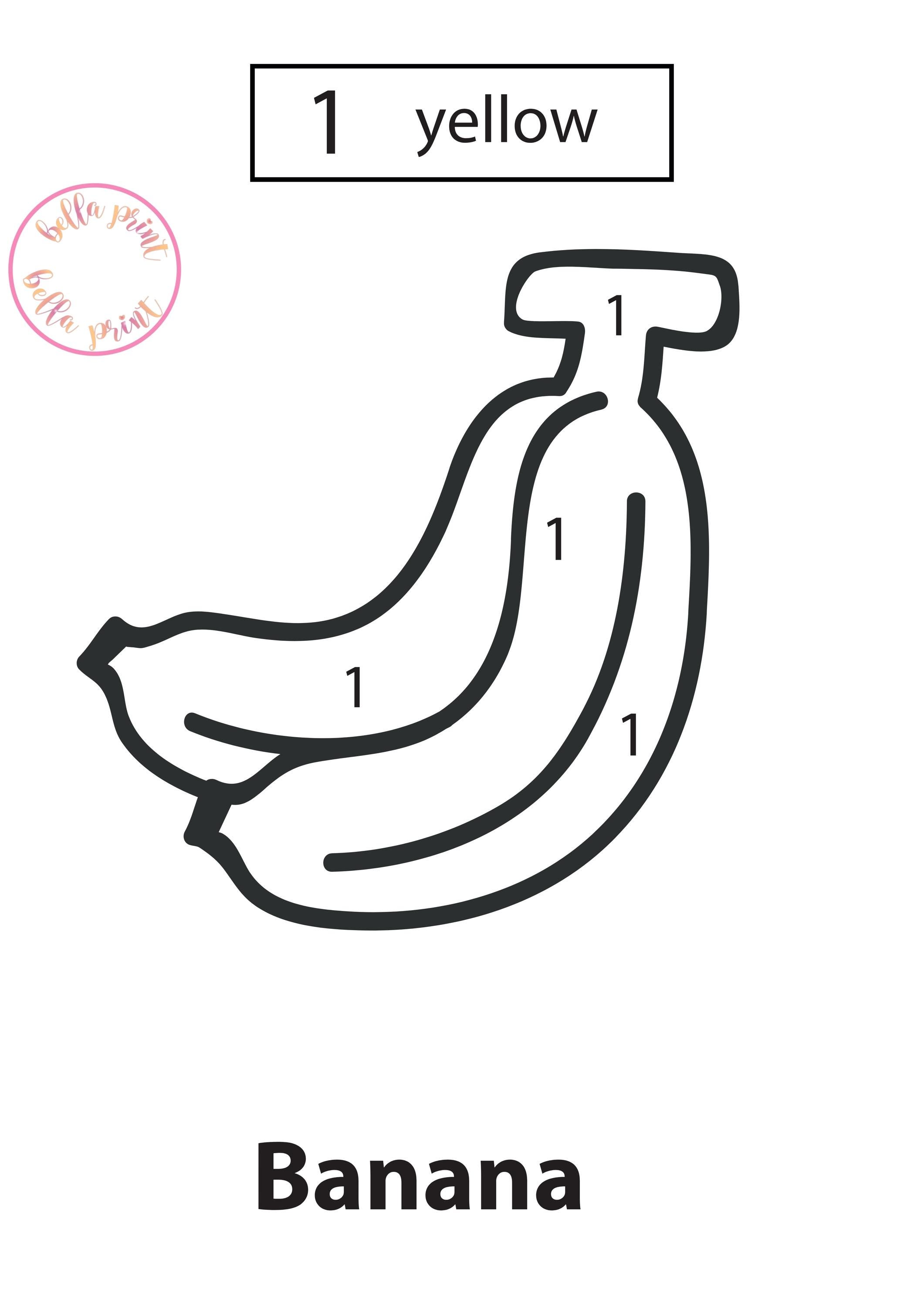 Color by Number ,fruits and Vegetables Coloring Pages for Kids – 14 ...