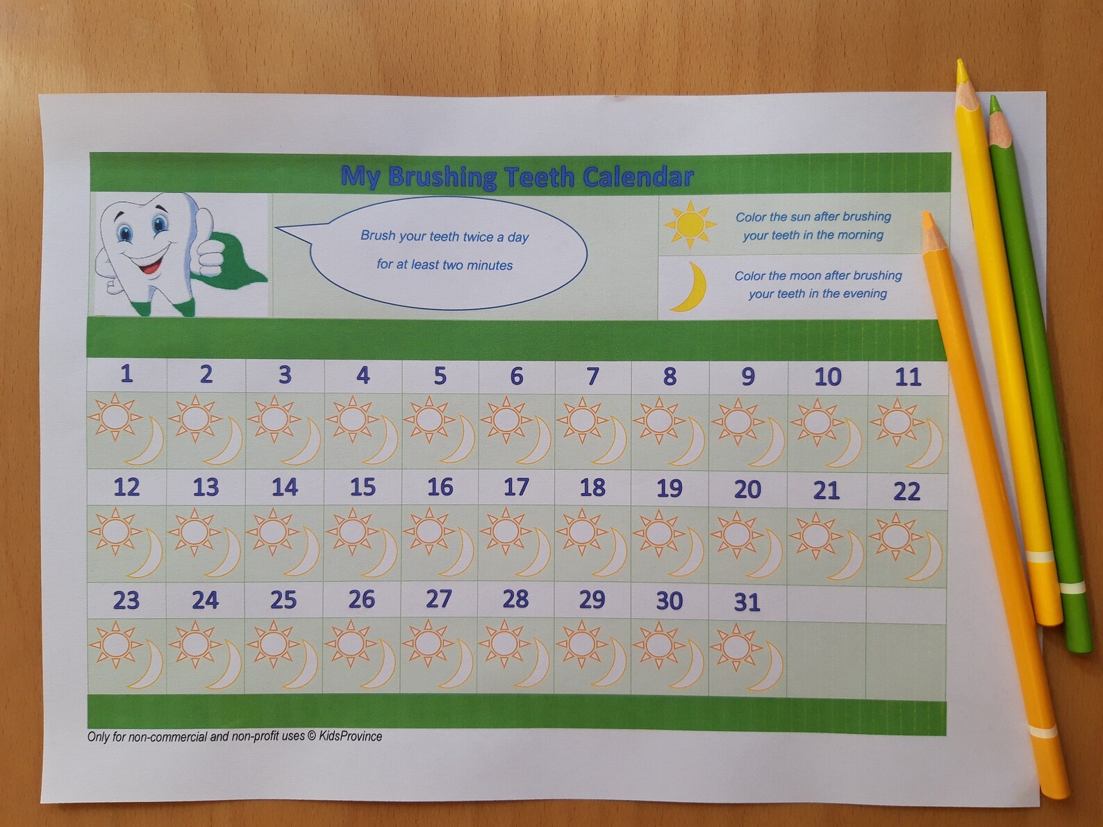 Tooth Brushing Chore Chart, Printable Planner, Teeth Brushing Printable ...