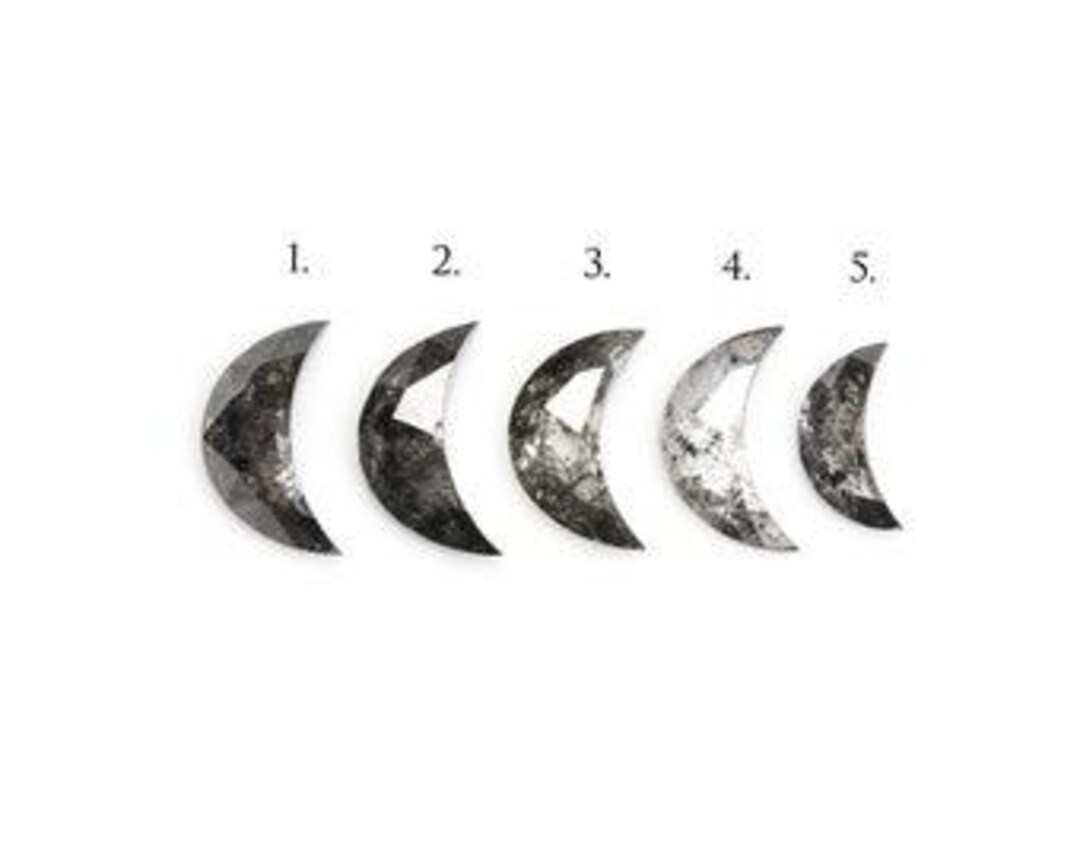 Salt and Pepper Diamond | Crescent Cut Diamond | Natural Loose Earth ...