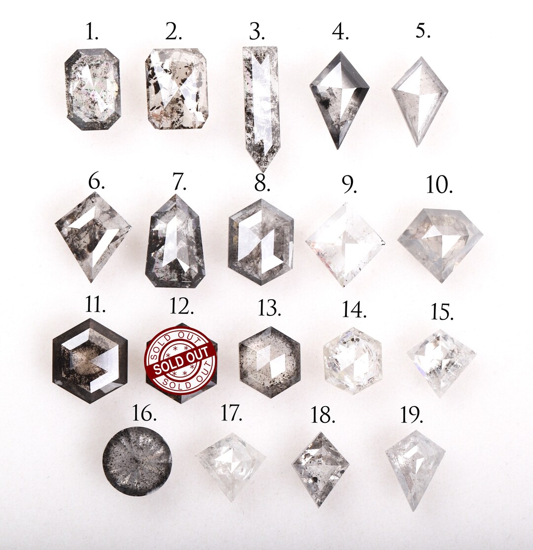 Salt and Pepper Diamond | Mix Shape Diamond | Natural Loose Earth Mined ...
