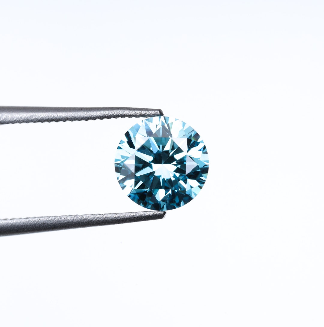 1.03 CT, 6.4 MM | Blue Diamond | Round Brilliant Cut Diamond | Fancy ...