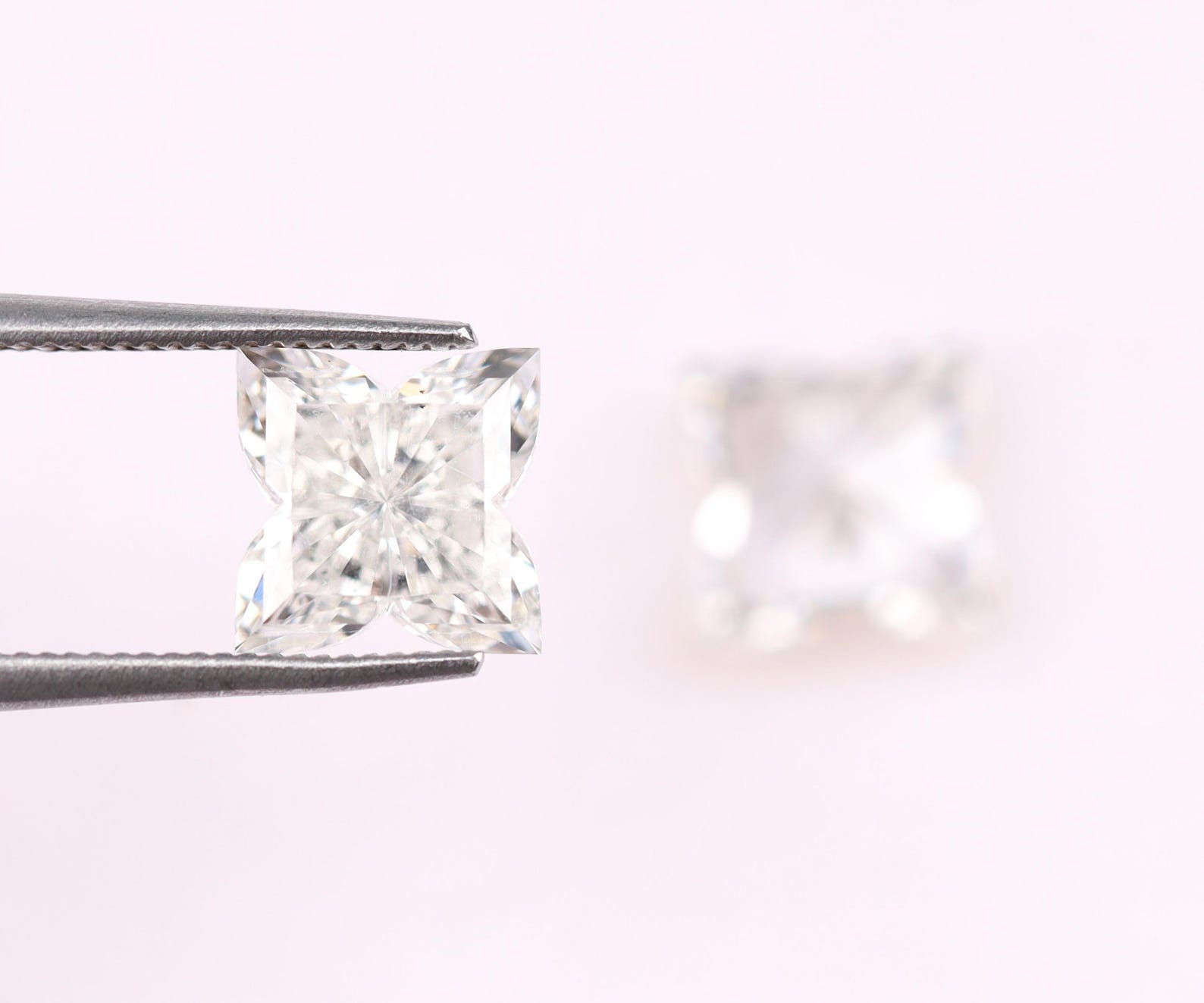 2.50 CT, 6.2 MM | Lab Grown Diamond | Lily Cut Diamond Pair | Floral ...