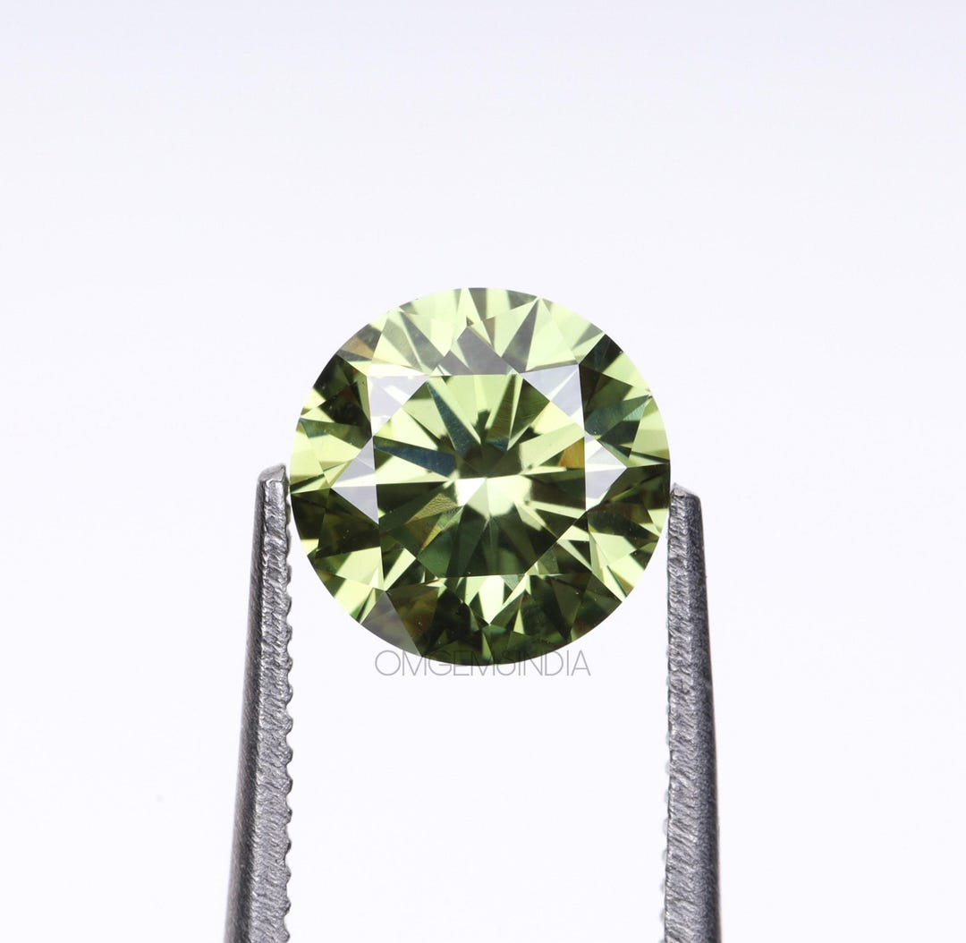 1.50 CT, 7.44 MM | Green Diamond | Round Brilliant Cut Diamond | Lab ...