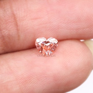 0.53 CT | Pink Diamond | Heart Diamond | Lab Grown Diamond | Fancy ...
