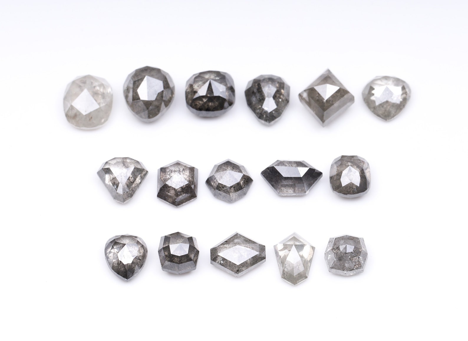 Salt and Pepper Diamond Mix Cut Diamond Natural Loose - Etsy