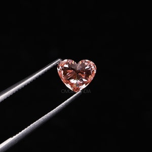 0.53 CT | Pink Diamond | Heart Diamond | Lab Grown Diamond | Fancy ...