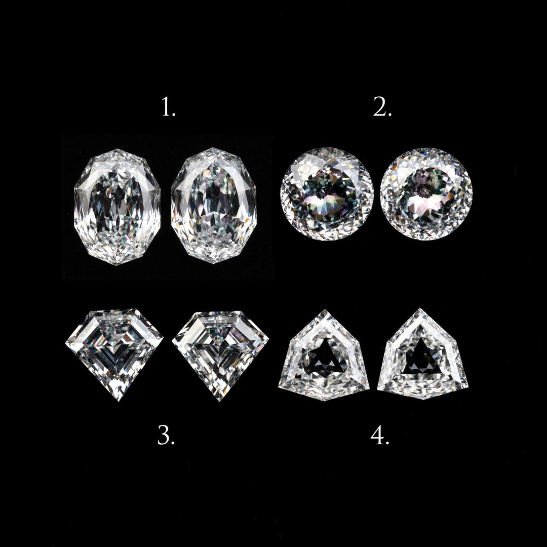Lab Diamond Pair | Lab Grown Diamond | Lab Created Diamond | Unique Cut ...