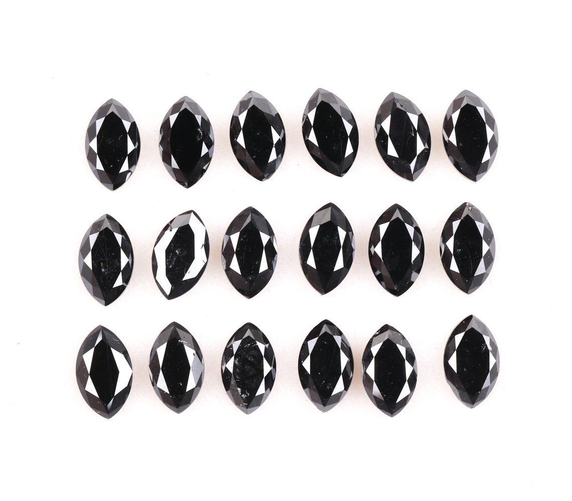 Enhanced Black Color Diamond Marquise Cut Minimal Diamond | Etsy