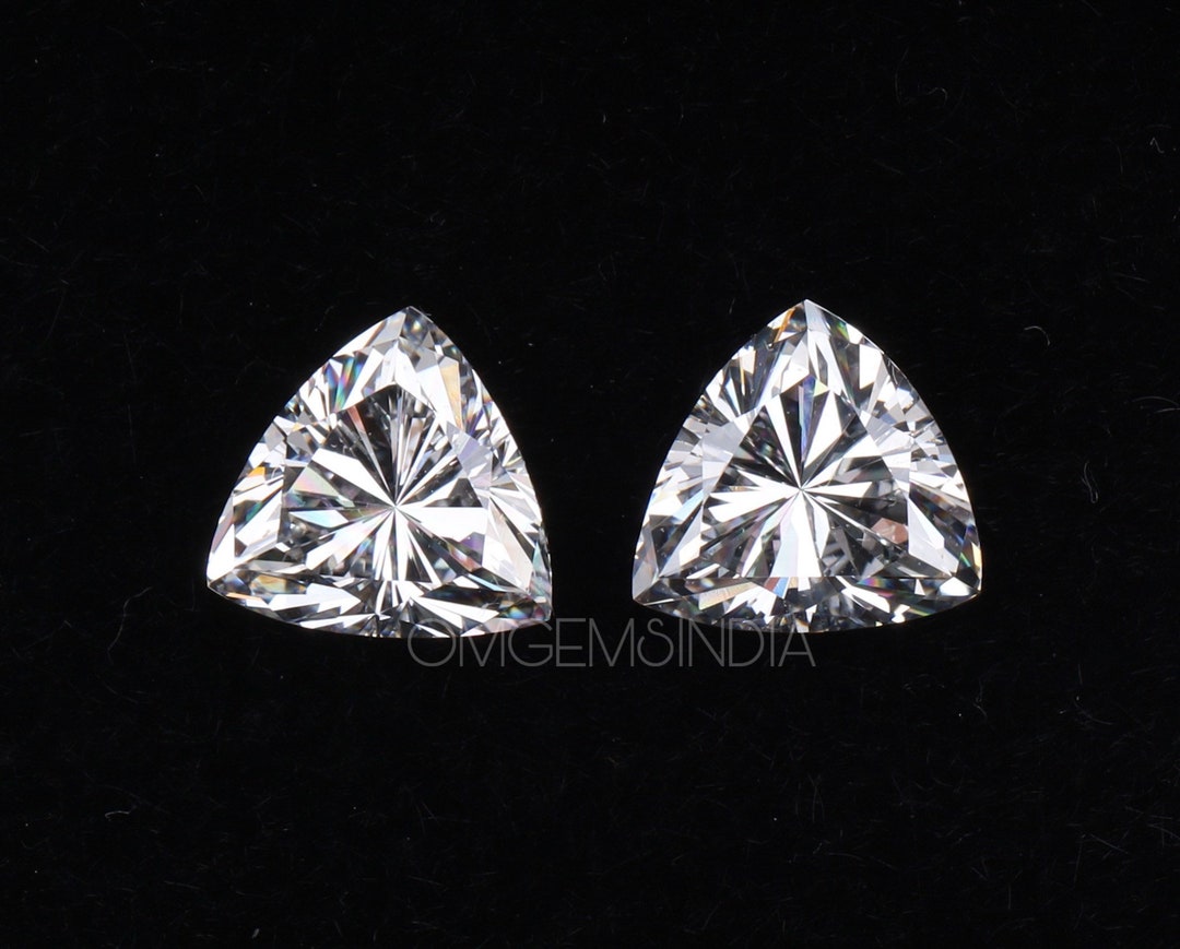 4.00 CT | Trillion Cut Diamond Pair | Lab Grown Diamond | Antique Cut ...