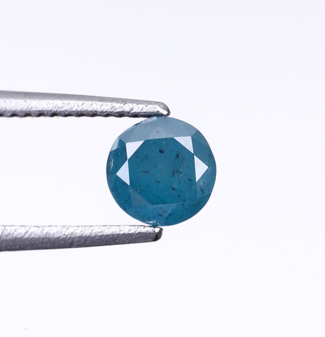 0.27 CT 3.8 MM Enhanced Blue Color Diamond Round - Etsy