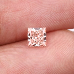 0.51 CT | Pink Color Princess Cut Diamond | Lab Grown Diamond | Unique ...