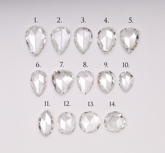 VVS Clarity G-H Color Clear Transparent Rose Cut Diamond | Etsy